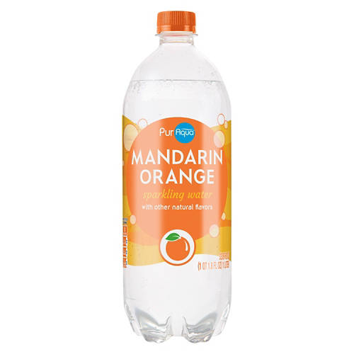 PurAqua Mandarin Orange Sparkling Water, 33.8 fl oz bottle